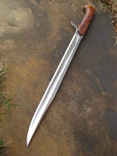 Custom Handmade 26 inches D2 Steel Hunting Sword Camping Kinfe KN-283 ...