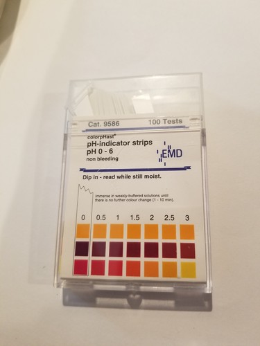 EMD Millipore PH Test Strips Low Range 0-6 Alkaline Acid Indicator ...