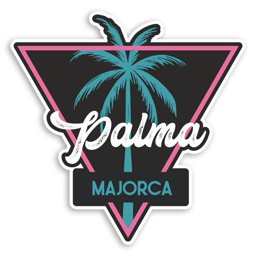 2 x 10cm Palma Majorca Spain Vinyl Stickers - Travel Luggage Sticker ...