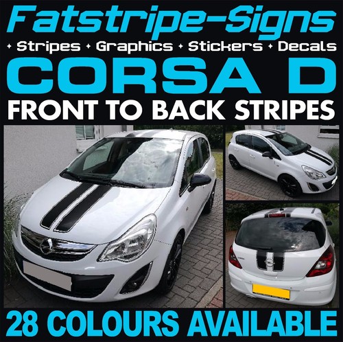 to fit VAUXHALL CORSA D STRIPES GRAPHICS STICKERS DECALS SXI GSI VXR S ...
