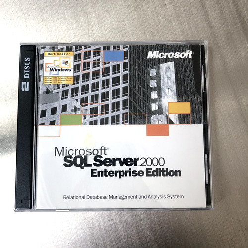 Microsoft SQL Server™ 2000 Enterprise Edition 2 Discs W/ Product Key | eBay