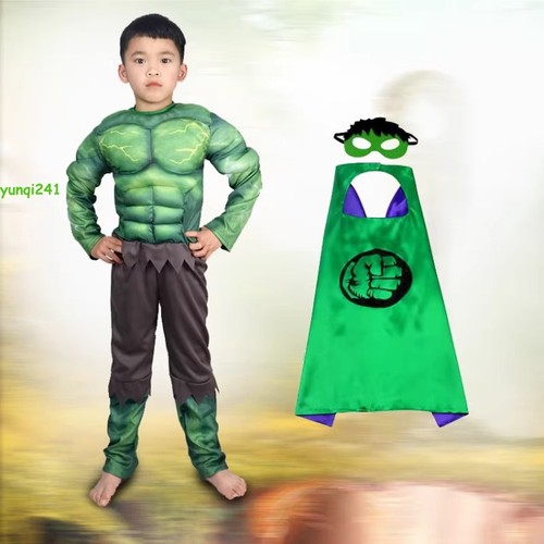 Hulk Kids Cosplay Costume Muscle-pattern Jumpsuit Clothing Full Set ...