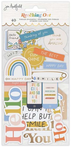 Jen Hadfield Reaching Out Ephemera Cardstock Die-Cuts Phrase W/Gold ...
