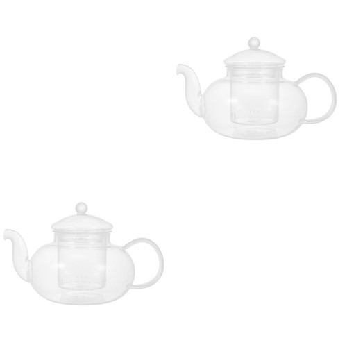 Set of 2 Tea Pot with Infuser Loose Glass Teapot Boiling Clear Cooking ...