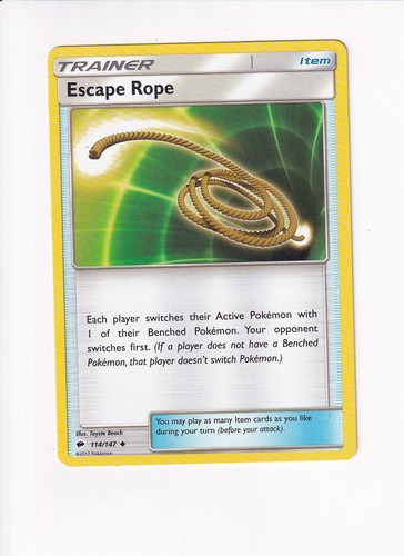 VINTAGE 2017 POKEMON TRAINER ESCAPE ROPE 114/147 | eBay