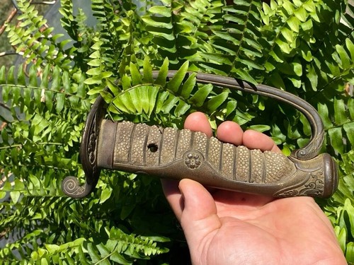 OLD ANTIQUE SWORD JAPANESE NIPPON KYO GUNTO HANDLE ONLY +WOOD SHEATH ...