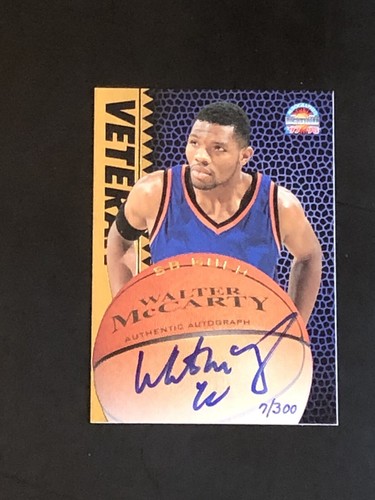 1997-98 Score Board Gold Autographed Basketball Walter McCarty NY ...