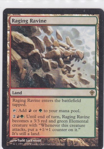 Magic the Gathering - 1 x Raging Ravine (WWK) | eBay Australia