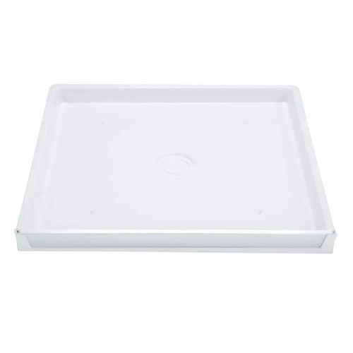 MUSTEE 32" x 30" Washing Machine Pan Under Washer Tray PVC Drain Floor ...