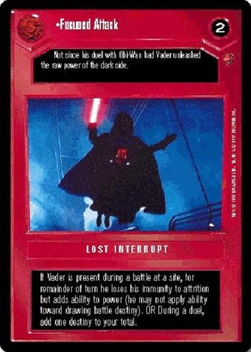 Focused Attack Star Wars CCG Cloud City NM swccg | eBay