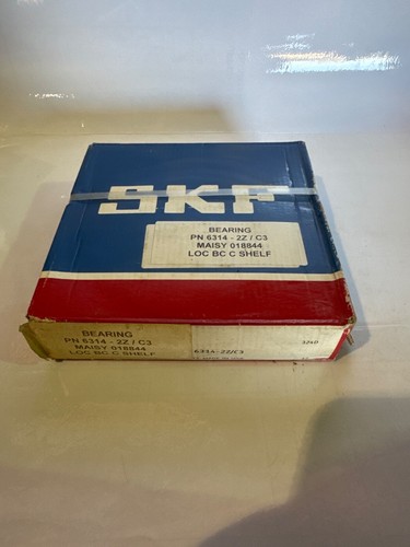 SKF 6314-2Z C3 Deep Groove Ball Bearing 70 x 150 x 35 mm 2Z / ZZ Steel ...