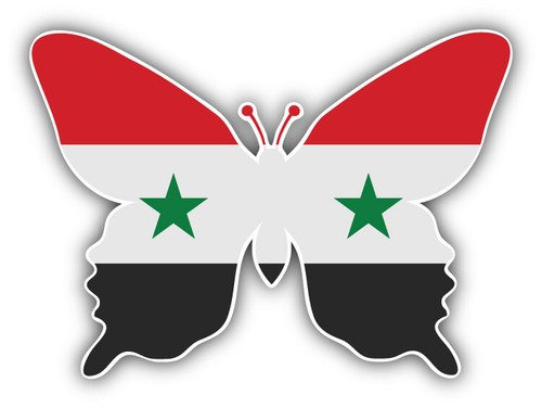Syria Flag Butterfly Car Bumper Sticker Decal | eBay