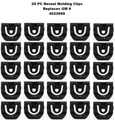 1964-1971 Chevelle Front or Rear Windshield Molding Trim Reveal Clips ...