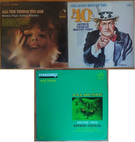 ARTHUR FIEDLER Boston Pops 3 Vinyl LP Record Red Seal easy listening ...