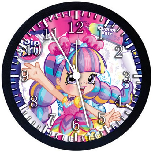 Shopkins Rainbow Kate Black Frame Wall Clock Nice For Decor or Gifts ...