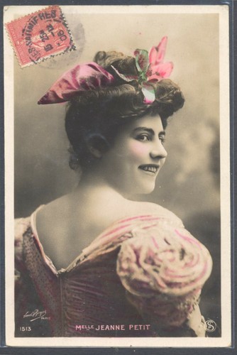 AH072 ARTIST STAGE STAR JEANNE PETIT FANCY HAT Tinted PHOTO pc Paul ...