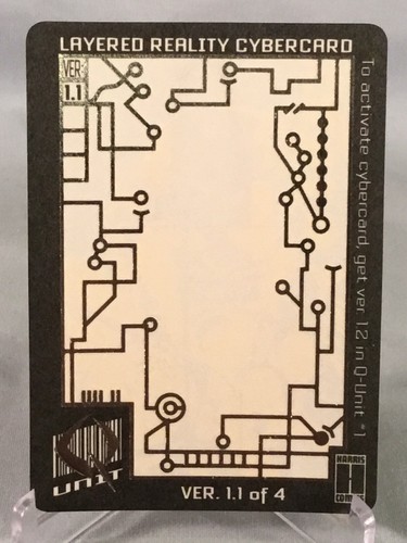 HARRIS COMICS LAYERED REALITY CYBERCARD Q UNIT WIZARD PROMO CARD VER 1. ...
