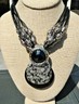 Impressive ANTHONY ALEXANDER Necklace Silver Black Beads Statement 18 ...