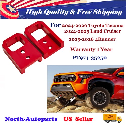 Front Tow Hooks for 2024-2026 Toyota Tacoma 4Runner Land Cruiser Red | eBay