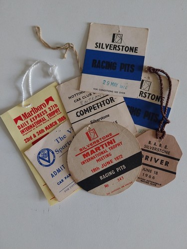 7 Paddock Passes For Silverstone From 1960/70/80's | eBay