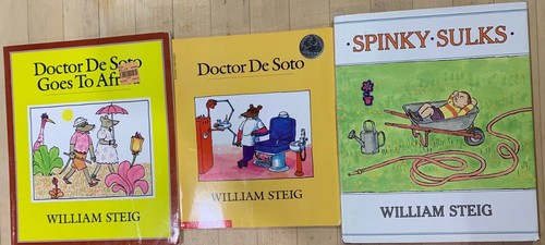 4 William Steig Books Spinky Sulks 1st Edition HBDJ Doctor De Soto Goes ...