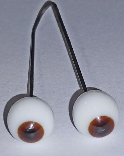 Vintage Puppenaugen Hand Made German Glass Doll Eyes Wire Brown 7.50mm ...