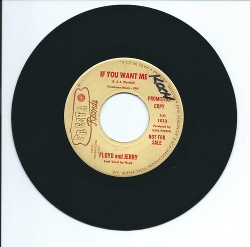 1950'S? FLOYD and JERRY "IF YOU WANT ME", "DUSTY" DJ COPY 45rpm 7" | eBay