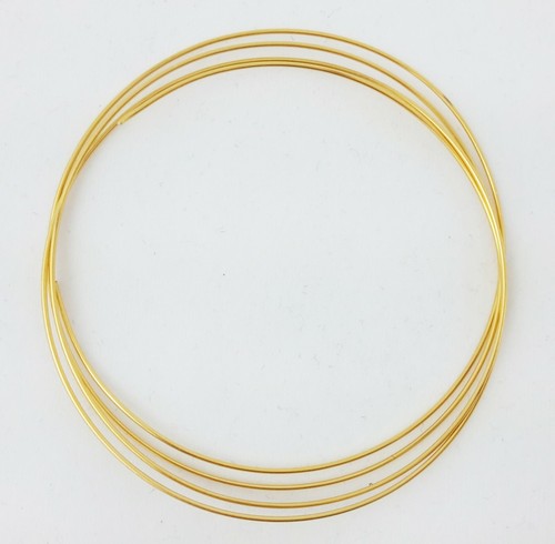 24K Solid Yellow Gold wire 1/4 Hard Round 20 22 24 26 28 Gauge 99.9% ...