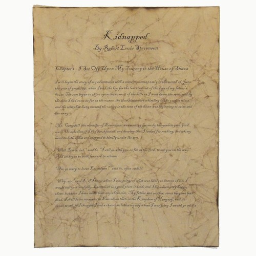 Kidnapped - Hand Antiqued First Page Reproduction | eBay