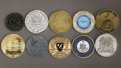Lot of 10 US Military Challenge Coins Including Lockheed Martin & 1st ...