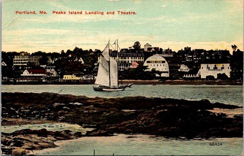 Peals Island Landing and Theatre, Portland, Maine. Postcard. S. | eBay