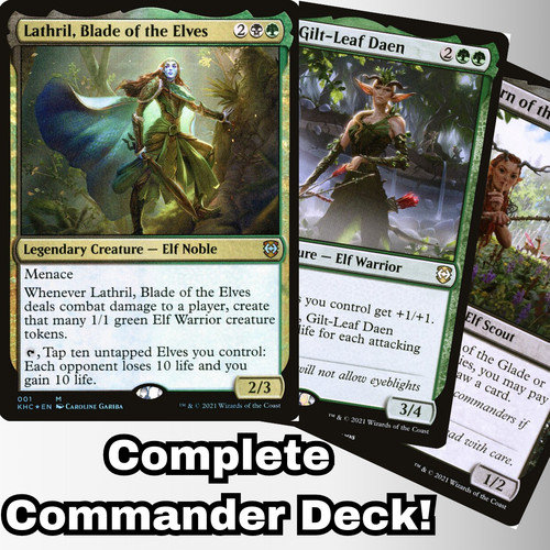 MTG Commander EDH Deck Lathril, Blade of the Elves 100 Cards Elf Custom ...