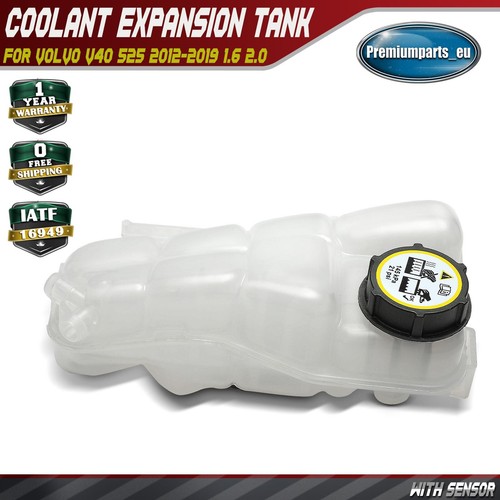 Coolant Expansion Tank w/ Cap w/ Sensor for Volvo V40 525 2012-2019 ...