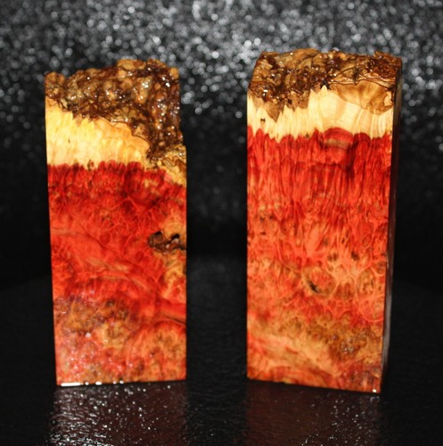 Stabilized Flaming Red Box Elder Knife Block/Resin Casting/Duck Call ...