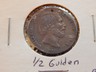 1857 NETHERLANDS King Wilhelm III Antique Genuine Silver 1/2 Gulden ...