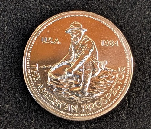 Vintage 1984 Engelhard American Prospector - 1 oz .999 Fine Silver ...
