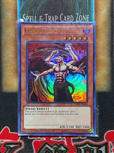 Yugioh Lesser Fiend LART-EN008 Ultra Lost Art Promo Limited Edition NM ...