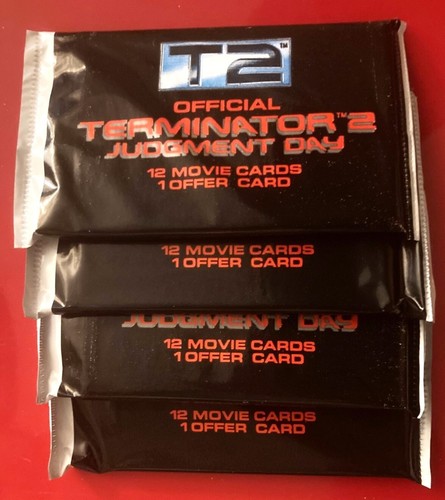 4--1991 IMPEL T-2 TERMINATOR 2 JUDGMENT DAY SEALED UNOPENED POLY PACK ...