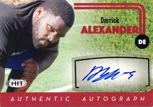 SAGE-HIT RED Derrick Alexander AUTOGRAPH-RC Tulsa GOLDEN-HURRICANE | eBay