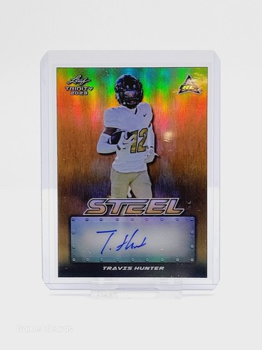2023 Leaf Trinity TRAVIS HUNTER Auto Autograph 1/1 - 1 of 1 Steel Color ...