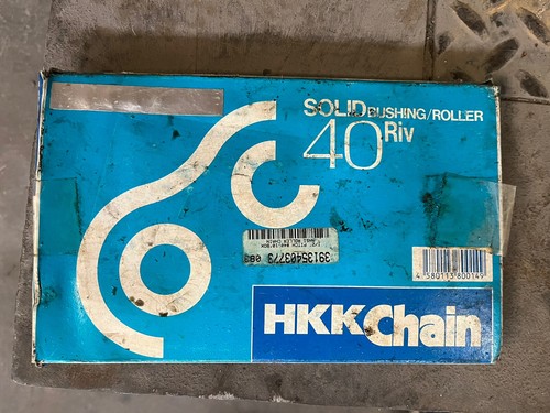 5x HKK Roller Chain 40 RIV 10 FT 240 Links Old Stock (two May Be ) for ...