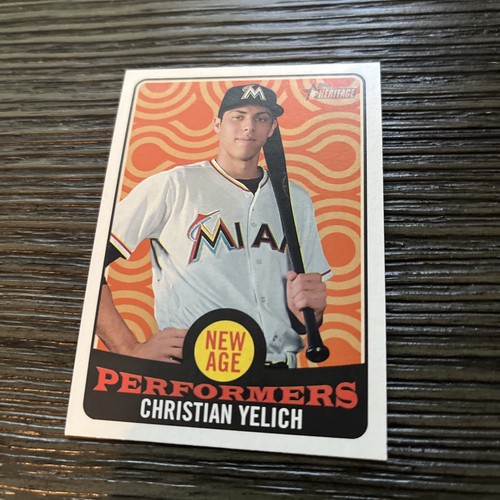2017 Topps Heritage New Age Performers #NAP15 Christian Yelich Miami ...