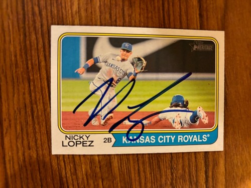 2023 Topps Heritage Kansas City Royals Nicky Lopez Autographed Card ...