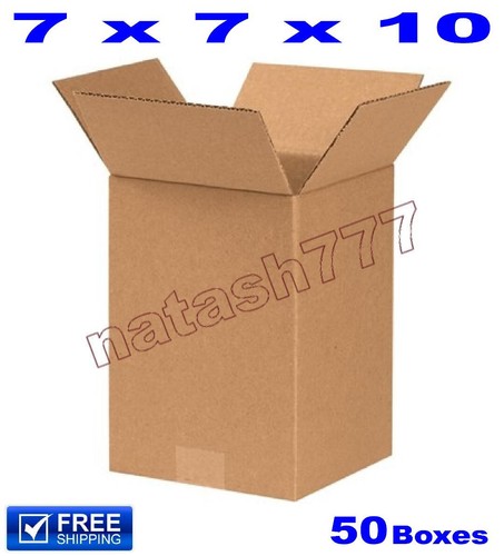 50 - 7x7x10 Cardboard Boxes 32ECT Mailing Packing Shipping Corrugated ...