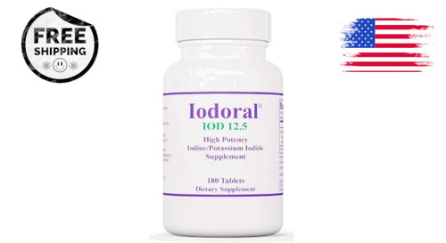 Iodoral IOD-12.5 by Optimox 180 Tablets High Potency Iodine Supplement ...