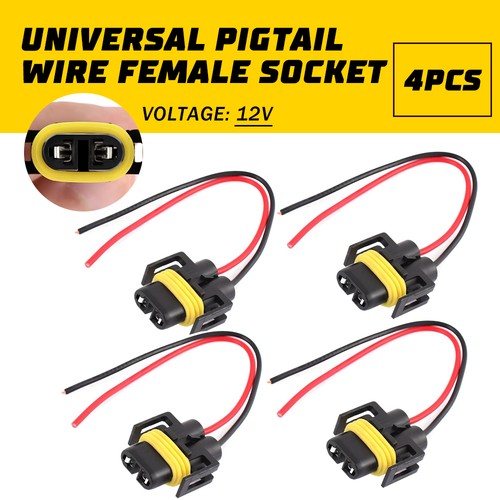 H11 H8 Wire Pigtail Female Harness Headlight Bulb Connector Repairs ...