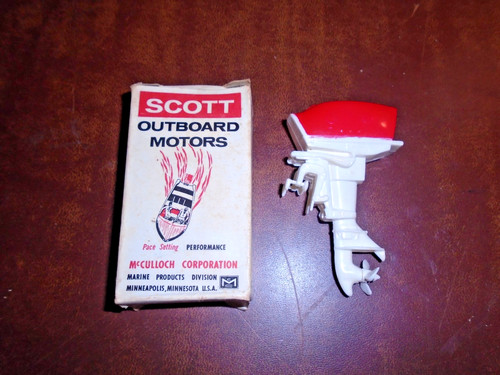 Vintage Toy Plastic SCOTT Outboard Motor McCulloch Co in Box | eBay
