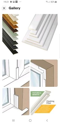 uPVC Cloaking Fillet D Mould Trim PVC | Grelly UK