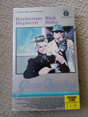 Grace Quigley VHS Tape 1985 Big Box Nick Nolte K Hepburn Blockbuster ...