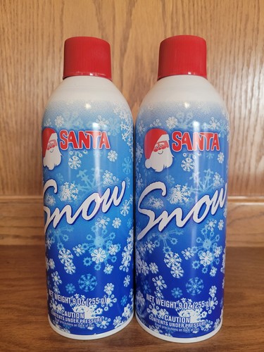 Santa Snow Spray Aerosol for Trees Wreaths Decorations Flocking 9 oz 2 ...